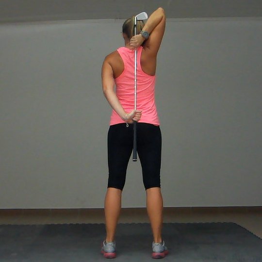 Shoulder and Triceps Stretch Exercise | Golf Loopy - Play Your Golf ... Shoulder and Triceps Stretch Exercise | Golf Loopy - Play Your Golf ...